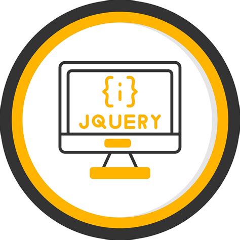 Jquery Dom Manipulation Script Line Two Color Circle 67511113 Vector