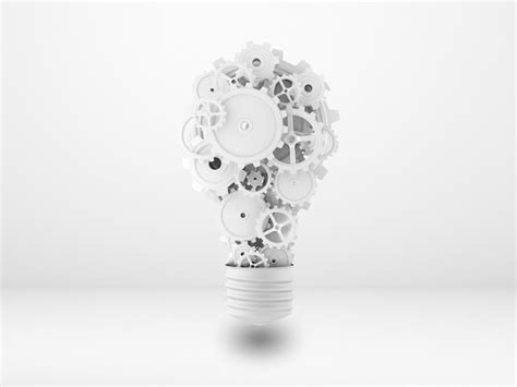 Premium Photo Light Bulb With Gears