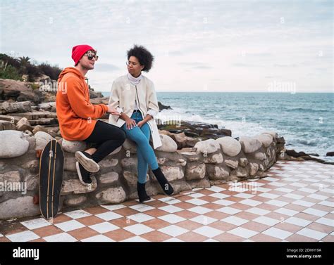 Two Friends Having Fun Together Stock Photo Alamy