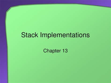 Ppt Stack Implementations Powerpoint Presentation Free Download Id839495