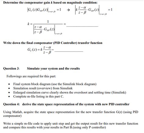 Solved Design A Digital Controller Using Direct Design Chegg