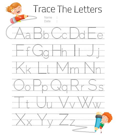 Letter A To Z Tracing