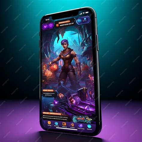 Premium Photo Mobile App Design Of Gaming Multiplayer Game App Design Mobile App Design Phone