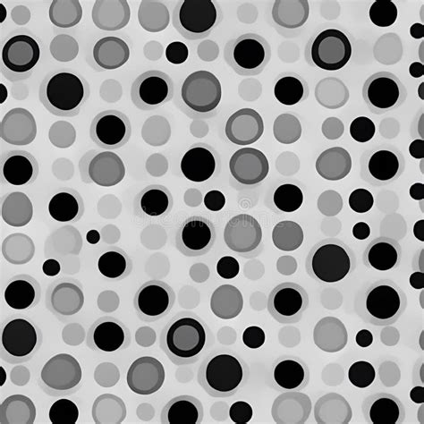 Ai Generated Illustration Of A Seamless Black Dot Pattern On A White