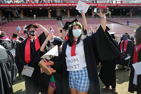 stanford holds bay area s first full in person college commencement