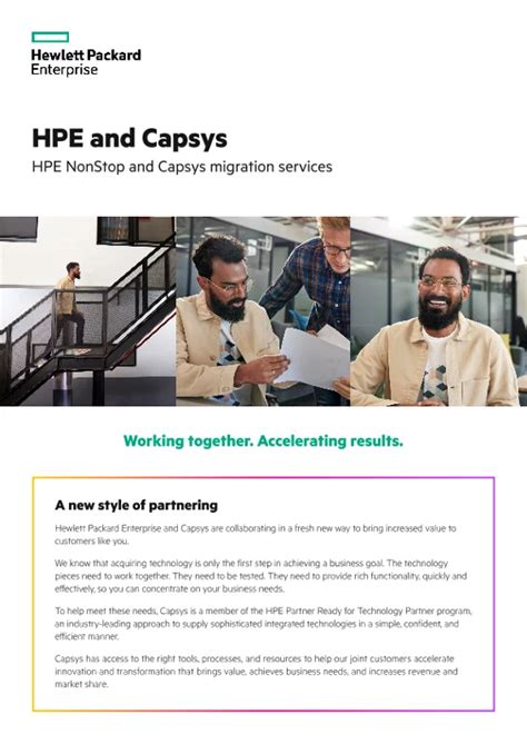 Hpe And Capsys Hpe Nonstop And Capsys Migration Services