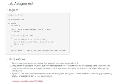 Solved Program 1 Lab Questions 1 Type The Program Above