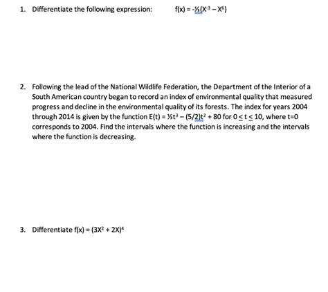 Solved Differentiate The Following Expression F X Chegg