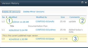 View The Version History Of An Item Or File In A List Or Library Microsoft Support