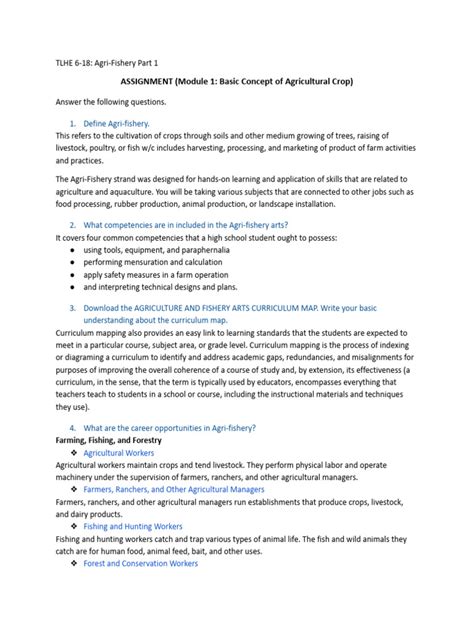 assignment module 1 basic concept of agricultural crop pdf