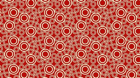Red Seamless Geometric Circle Pattern Vector Illustration Stock Vector