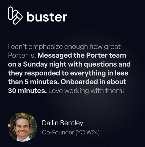 Porter On Linkedin Buster Yc W24 Connects To Users Databases And Embeds An Llm Powered