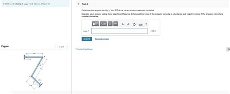 Solved If Link CD Is Rotating At CD Rad S Figure Chegg