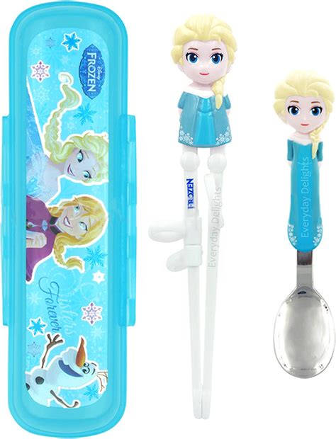 Frozen Elsa Fork And Spoon Flatware Set With Case Serving