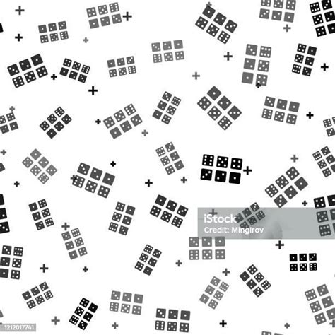 흰색 배경에 6 개의 주사위 아이콘 격리 원활한 패턴의 검은 세트 벡터 일러스트레이션 1에 대한 스톡 벡터 아트 및 기타 이미지 1 3 4 Istock