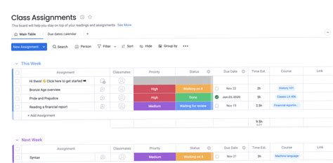 Class Note Template And Course Organizer