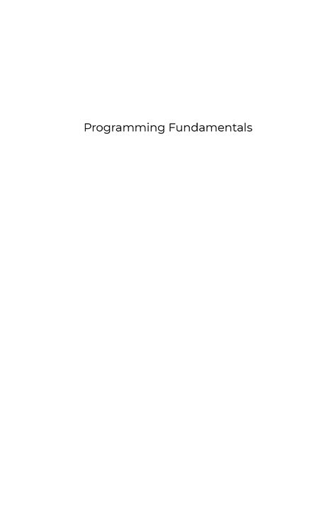 Programming Fundamentals 1674091002 Programming Fundamentals