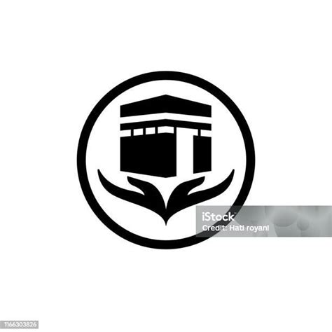 메카 사우디 아라비아에서 Hajj Mabroor에 대한 카바 벡터 평균 이드 아다 무바라크 하늘과 구름에 이슬람 배경 하지 의식 Eid Al Adha에 대한 스톡 벡터 아트