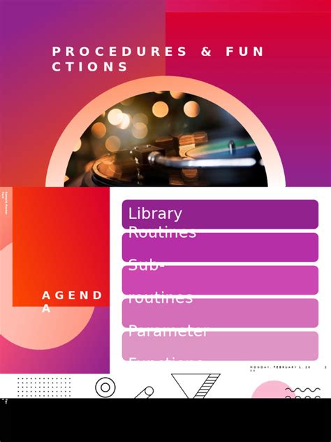 Procedures And Functions Library Routies File Handling Pdf Parameter Computer Programming