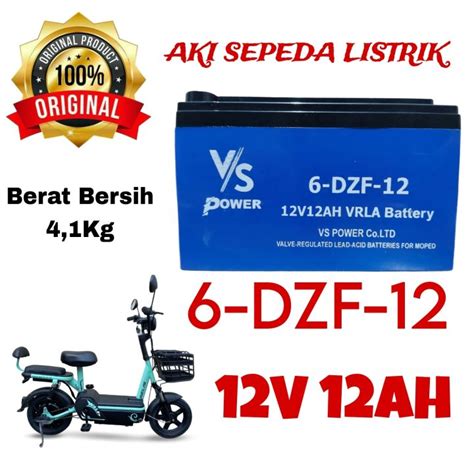 Aki Vs Power V Ah Ah Baterai Sepeda Listrik Motor Listrik Deep Cycle Vrla Lazada Indonesia