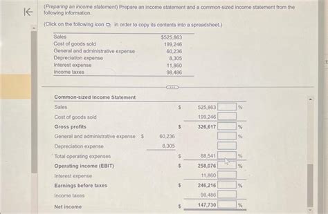 Solved Preparing An Income Statement Prepare An Income