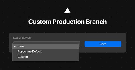 Set A Custom Production Git Branch On Vercel Vercel