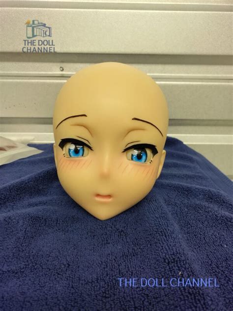 In Stock Cm Irokebijin Silicone Akane Head With Blue Eyes Doll