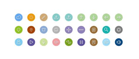 Linear Color Icons Set Free Download