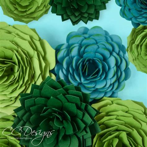 Paper Succulent Flowers Succulent Flower Templates Catching Colorflies