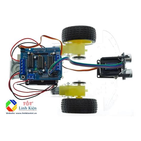 Xe Arduino Tránh Chướng Ngại Vật 3 Bánh Car Robot Tránh Vật Cản Giáo