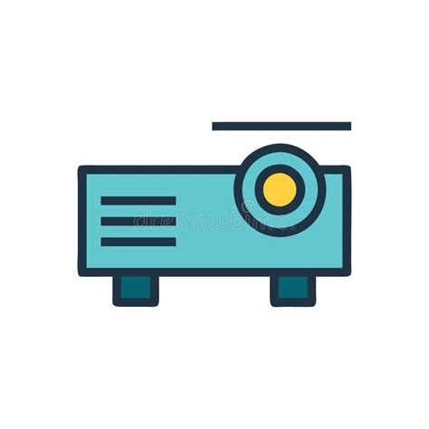 Compact Projector For Easy Portability Stock Illustration