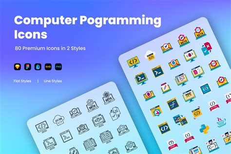 80 Computer Programming Icons Icons ~ Creative Market