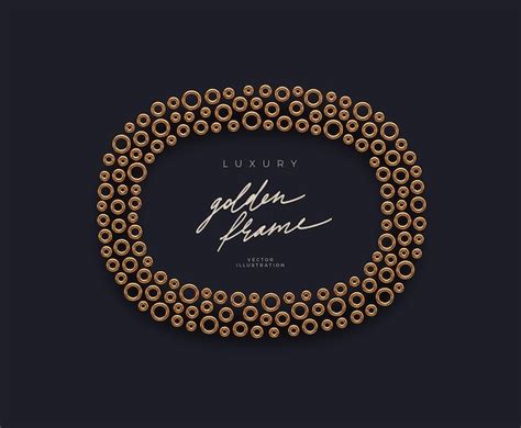 텍스트 또는 메시지를 위한 공간이 있는 현실적인 황금 금속 프레임 3d 황금 고급 배너 프리미엄 벡터