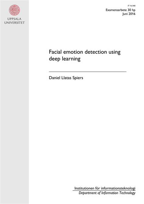Pdf Facial Emotion Detection Using Deep Learning Dokumen Tips