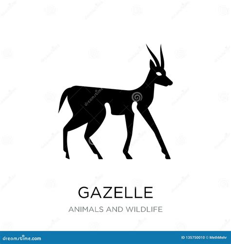 Gazelle Icon In Trendy Design Style Gazelle Icon Isolated On White Background Stock Vector