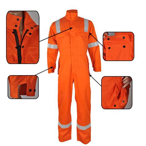 Flame Resistant Clothing Nfpa2112 Certified Coveralls With Reflective Tape Cotton Flame