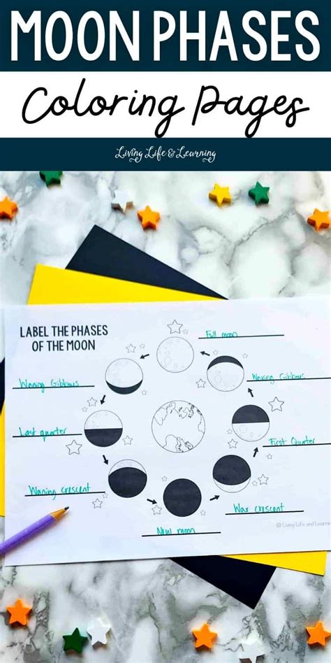 Moon Phases Coloring Pages