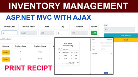 Inventory Management ASP NET MVC With Ajax Tutusfunny
