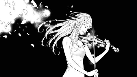 Women Closed Eyes Long Hair Shigatsu Wa Kimi No Uso Miyazono Kaori