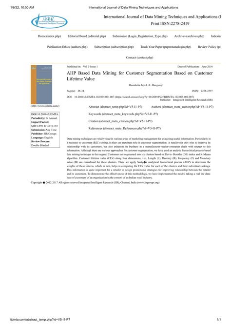 Pdf Ahp Based Data Mining For Customer Segmentation Based On Customer Lifetime Value