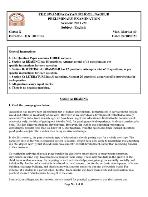 X Prelim Question Paper Pdf Leprosy Lecture