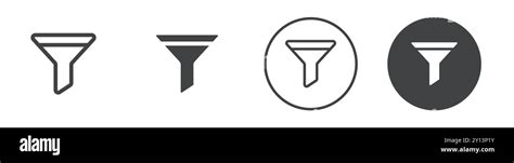 Funnel Icon Simple Flat Vector Symbol Outline Collection Set Logo Stock