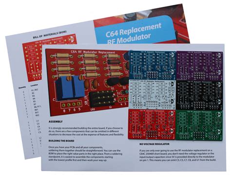 C64 Replacement RF Modulator KIT Version Assembly Required PCB Color Varies GameDude Computers