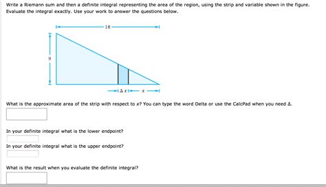 solved write a riemann sum and then a definite integral