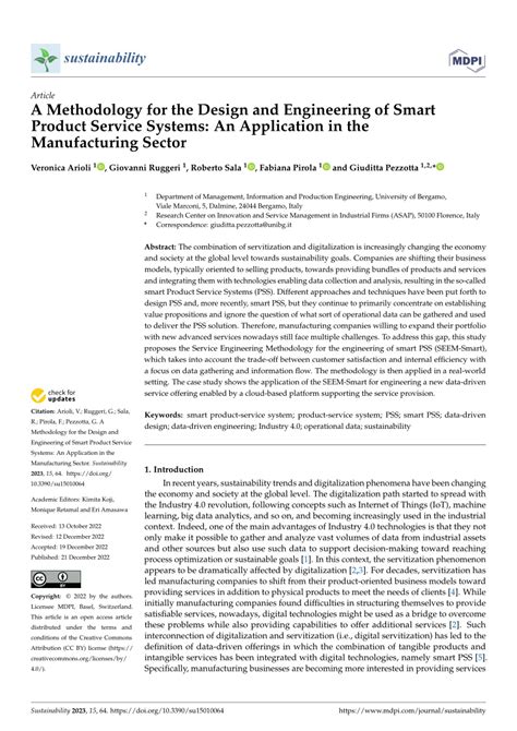 Pdf A Methodology For The Design And Engineering Of Smart Product