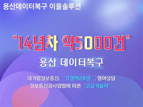 용산 데이터복구 외장하드 하드디스크 Hdd Ssd Nas Usb 복원