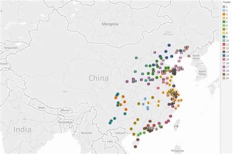 20 clusters obtained by m 9 motif spectral clustering algorithm