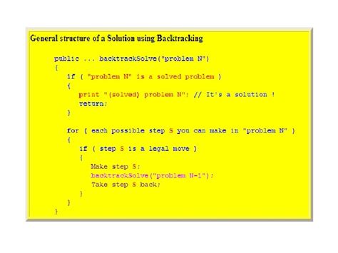 backtracking two versions of backtracking algorithms solution needs