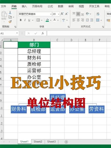 Excel小技巧：制作单位结构图，升职加薪系列 度小视