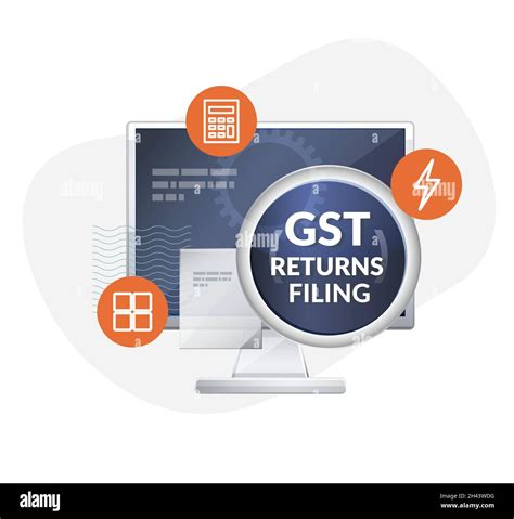 Gst Compliance Return Filing Process Illustration As Eps 10 File Stock Vector Image And Art